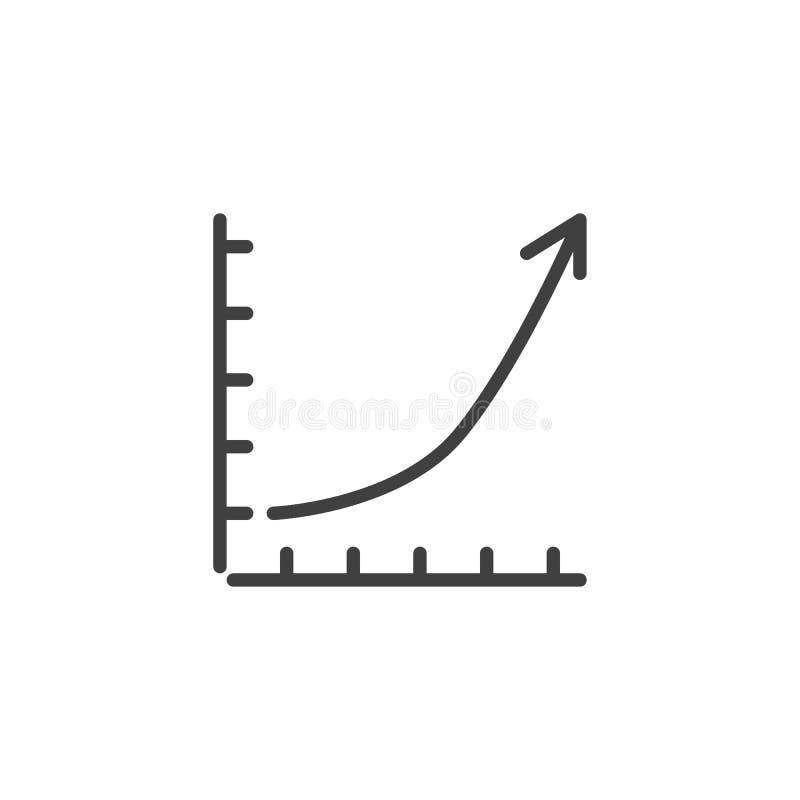 Growing graph line icon stock vector. Illustration of marketing - 163837659