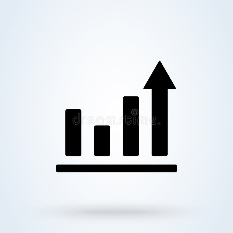Growing Graph or Statistics Icon or Logo. Bar Chart Concept Stock ...