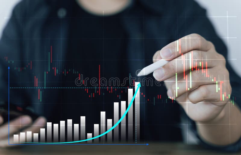 Growing Graph with Stock Graph Concept Investing in Stock Trading Stock ...
