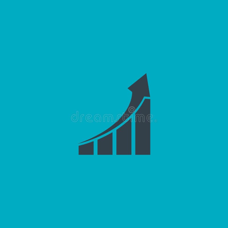 Growing Graph Up. Simple Vector Symbol in Flat Style Stock Vector ...