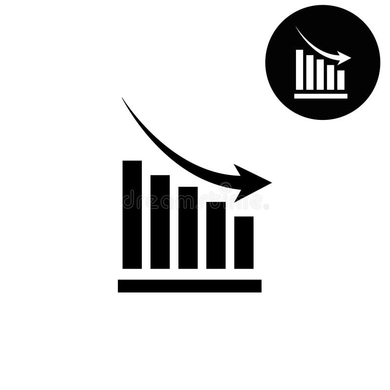Growing Graph - White Vector Icon Stock Vector - Illustration of ...