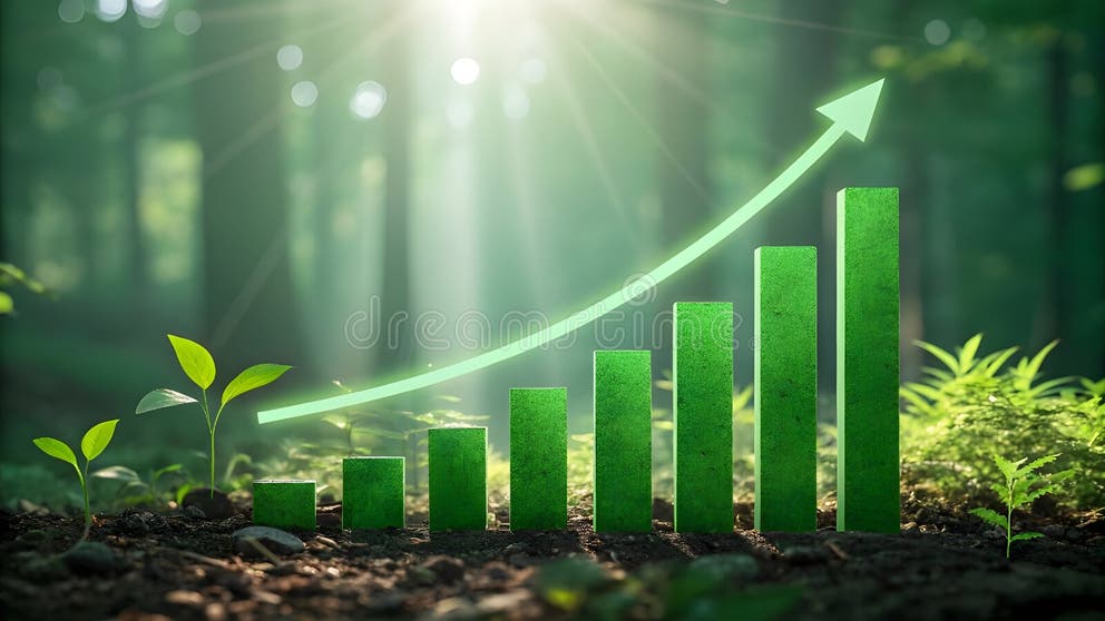 Growing Green Concept Depicting Sustainable Development and Environmental Progress in the Forest ...