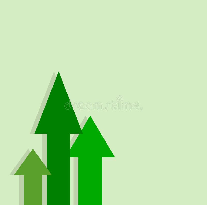 Growing Green Graph, Bar Chart. Stock Illustration - Illustration of ...