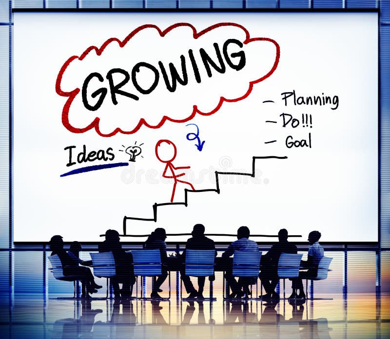 Growing Growth Mission Success Opportunity Concept Stock Illustration ...