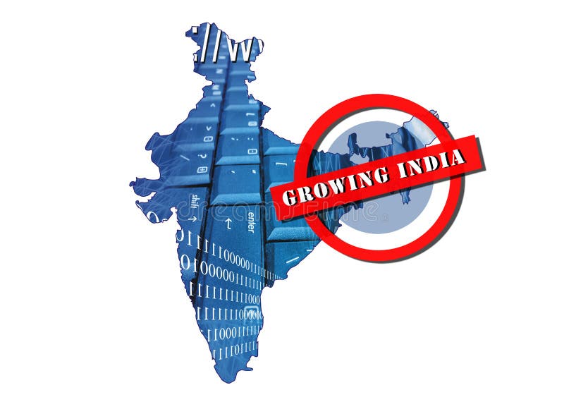 Growing india stock illustration. Illustration of physical - 52773821