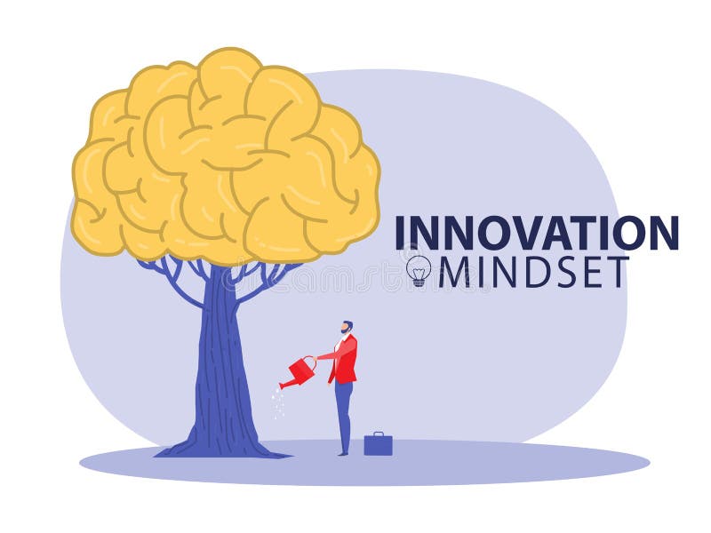 Growing Innovation, People Planting Brain Growth Mindset Growth Idea ...