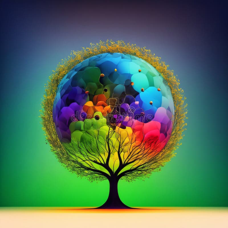 Growing Internet Startup , with Green Tree Growing from Network of Data ...