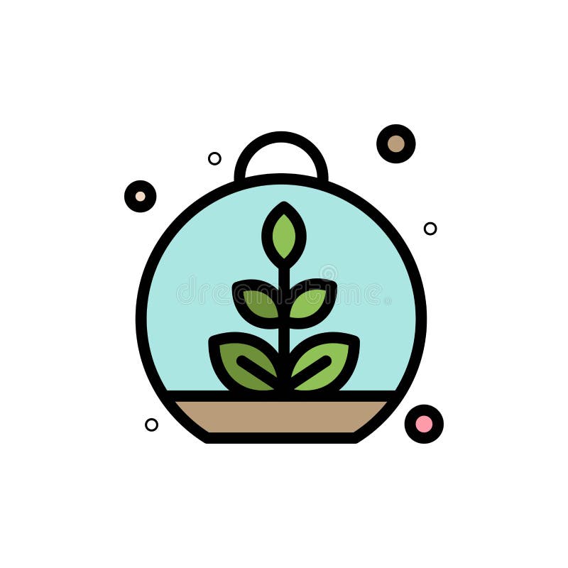 Growing, Leaf, Plant, Spring Flat Color Icon. Vector Icon Banner ...