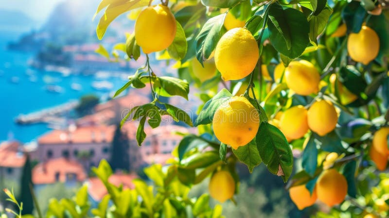 Growing Lemons on the Amalfi Coast of Italy Stock Image - Image of ...