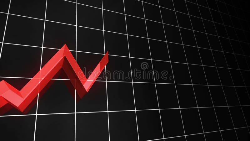 Growing Line Chart LOOPABLE RED Stock Footage - Video of forecast ...