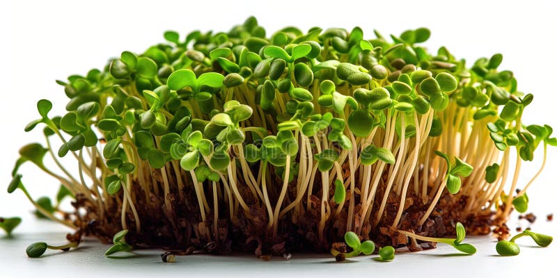 Growing Micro Green Sprouts in Container Stock Image - Image of health ...