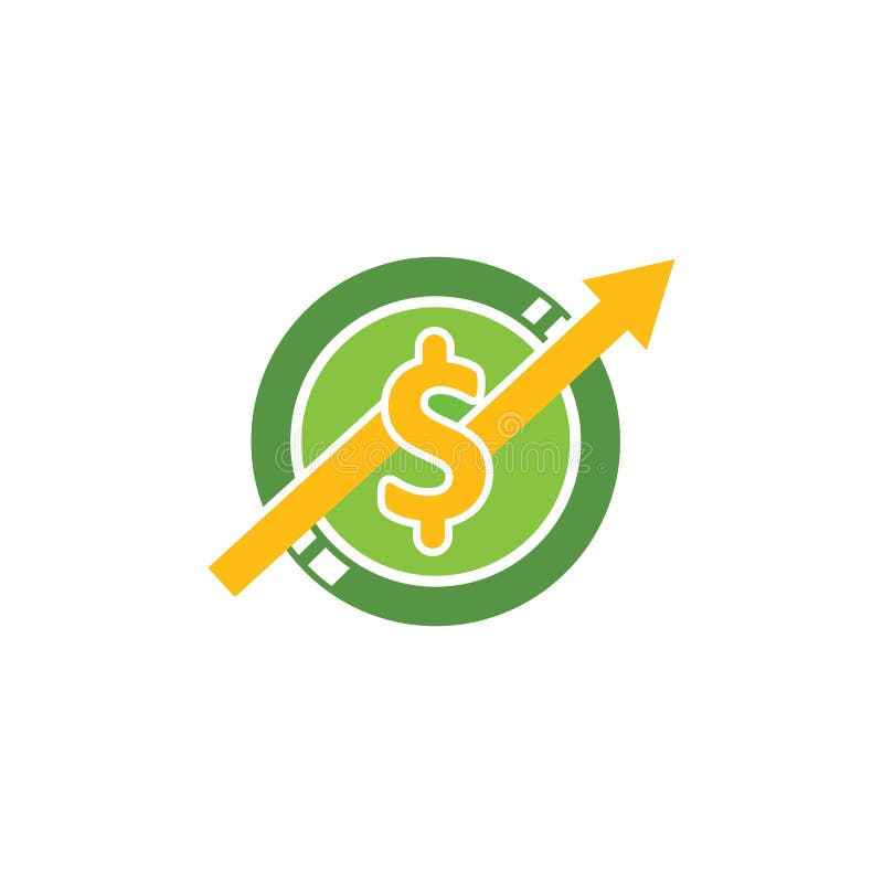 Growing Money Arrow Icon Vector Illustration Stock Vector ...