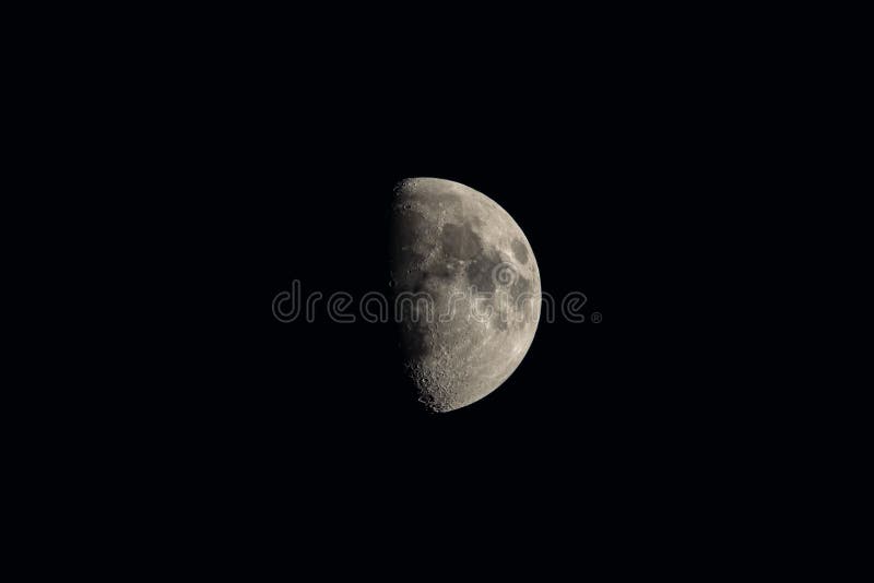 Growing Moon in the Dark Sky Stock Photo - Image of celestial, growing ...