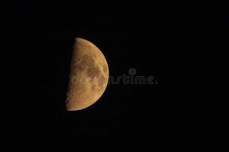 Growing Moon in the Night Sky Stock Image - Image of lunar ...
