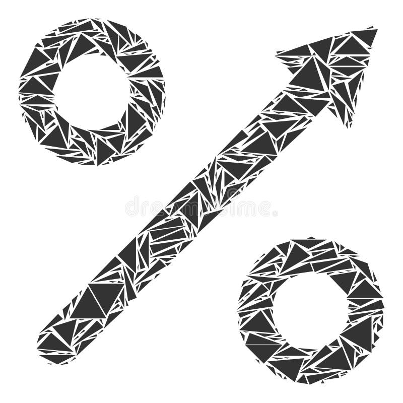 Growing Percent Collage of Triangles Stock Vector - Illustration of ...