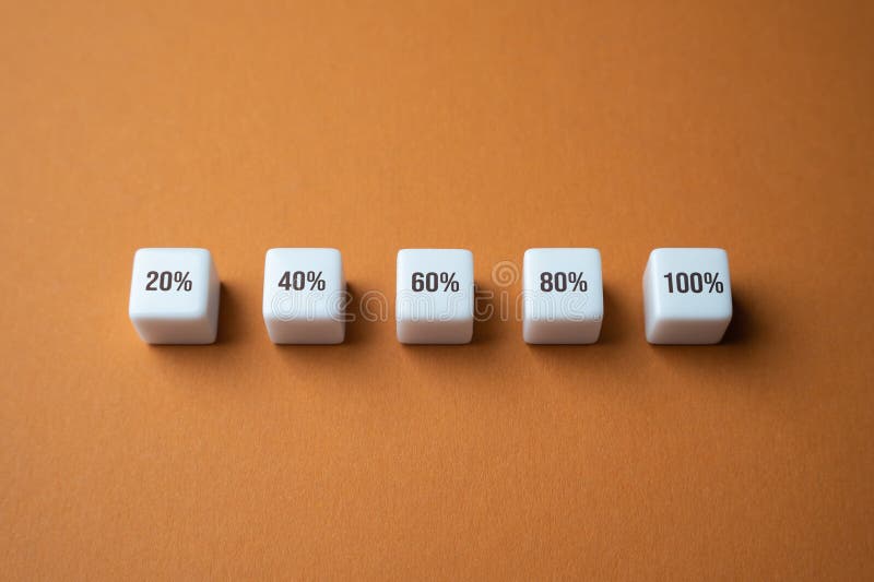 Growing Percentage Bar Up To 100. Maximum Efficiency Stock Image ...