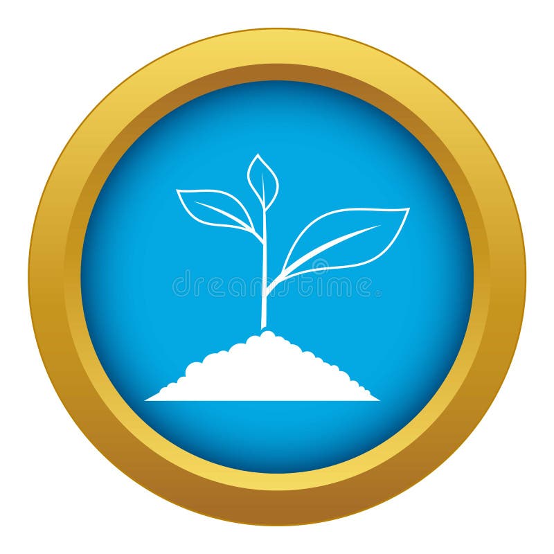 Growing Plant Icon Blue Vector Isolated Stock Vector - Illustration of ...