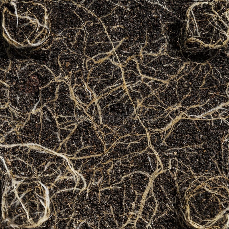 Growing plant roots stock image. Image of plant, brown - 73291189