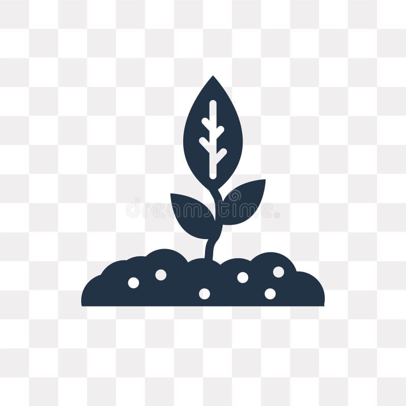 Growing Plant Vector Icon Isolated on Transparent Background, Li Stock ...