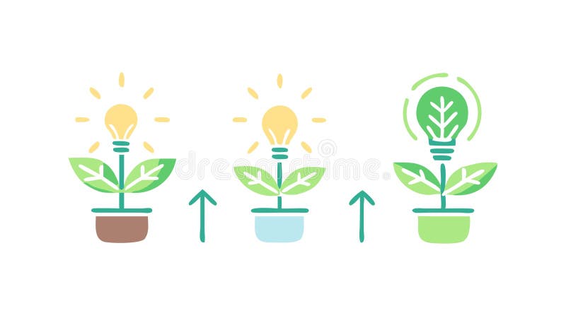 Growing Plants and Progress in Agriculture, Development, Vector Design ...