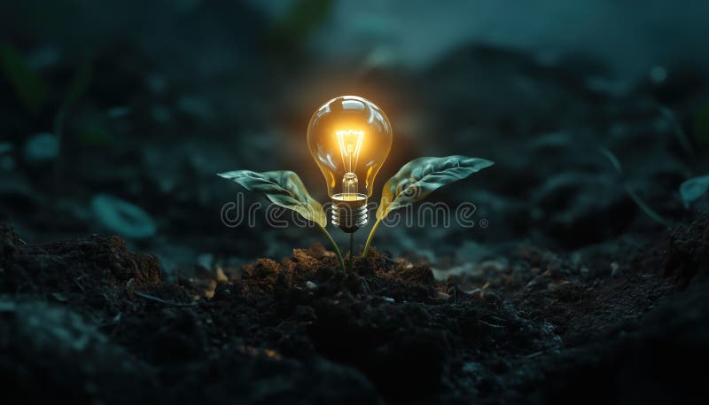 Growing Plants Soil Light Bulb Growth Graph Stock Photos - Free ...