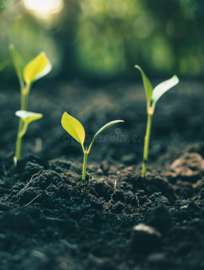 Growing Plants - Sprouts and Roots Stock Photo - Image of farming, soil ...