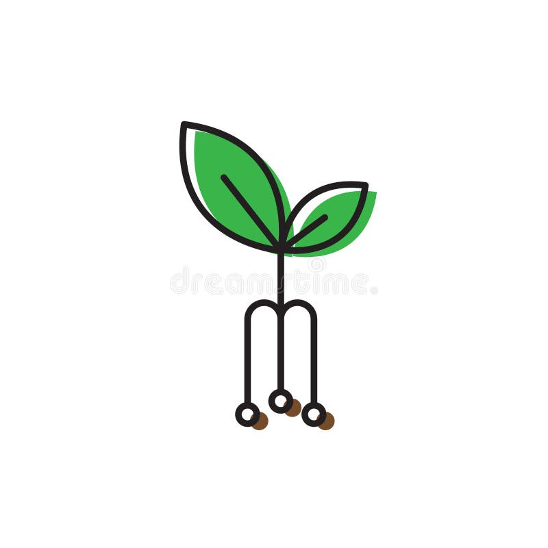 Growing Plants Technology Concept Vector Icon Illustration Design ...