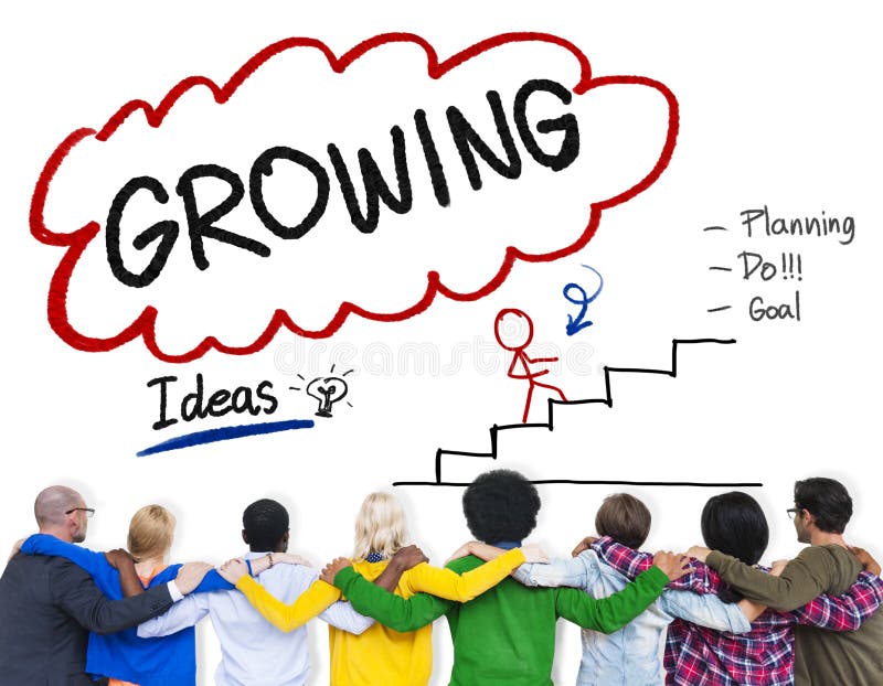 Growing Process Planning Improvement Development Concept Stock Photo ...