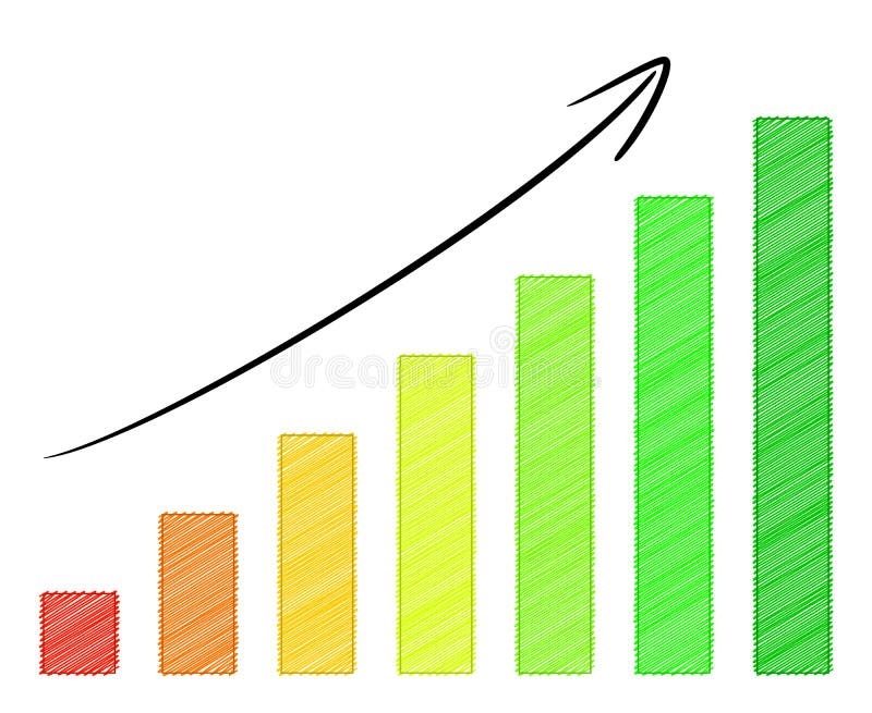 Growing profit graph stock vector. Illustration of infographic - 71662123