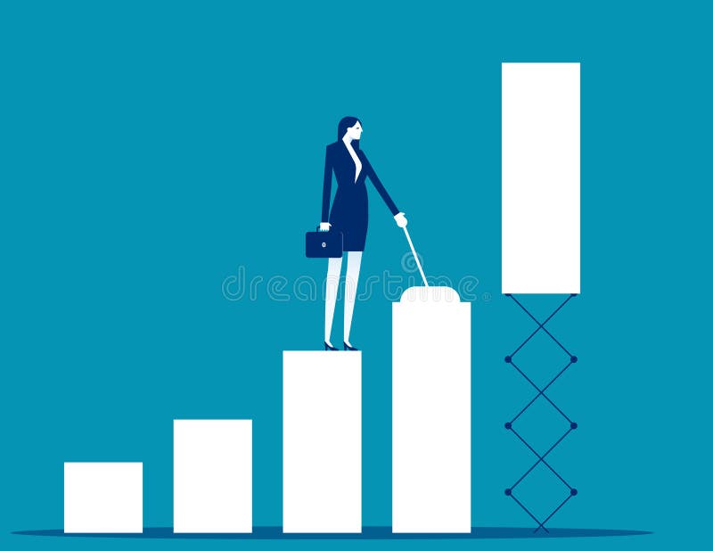 Growing Profit Graph. Profit Rising Up Growing Vector Concept Stock ...