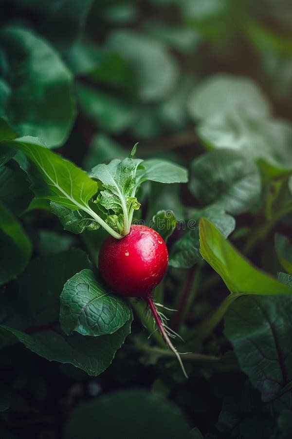 Growing Radish on the Farm in the Garden Stock Image - Image of closeup ...