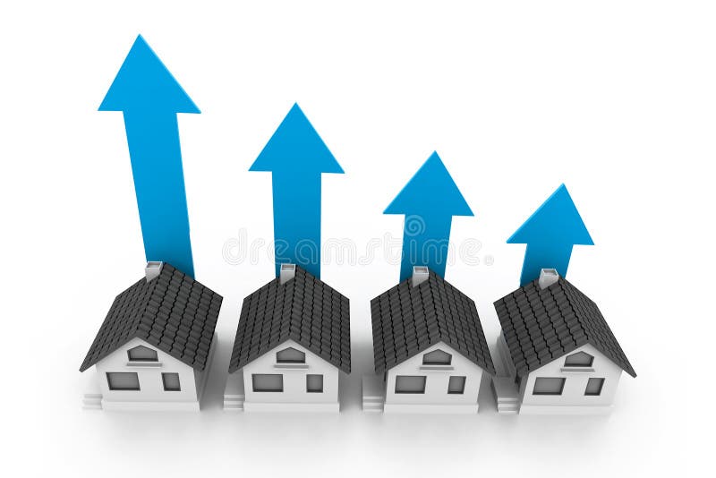 Growing real estate chart stock illustration. Illustration of growing ...