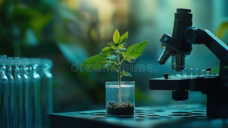 Growing Science: Plant Research in a Lab Stock Image - Image of stands ...