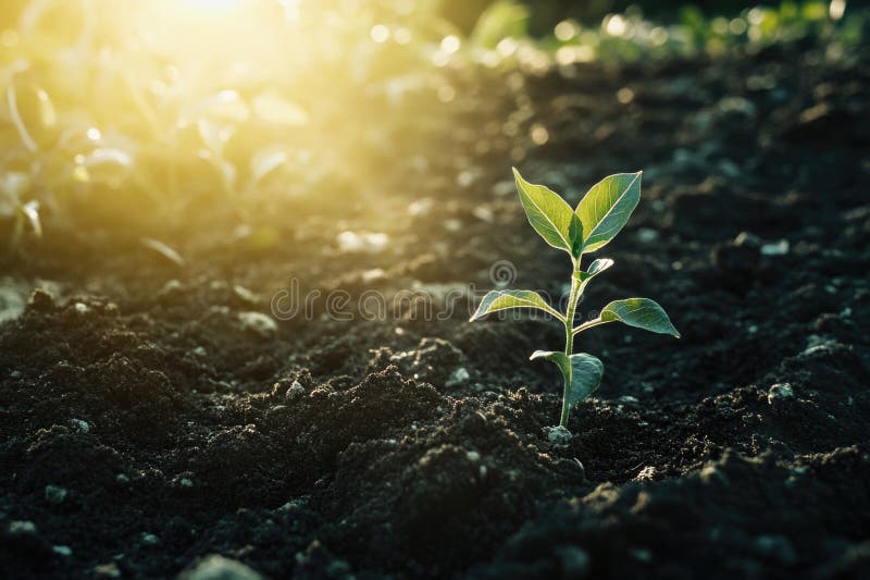 Growing Seed in Dirt stock photo. Image of soil, nature - 364255294