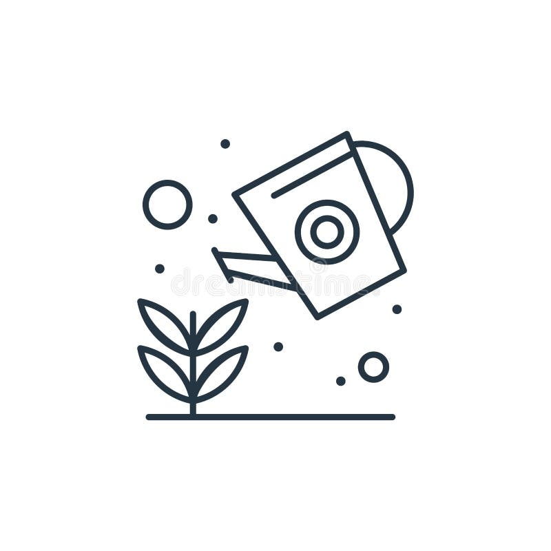 Growing Seed Vector Icon Isolated on White Background. Outline, Thin ...