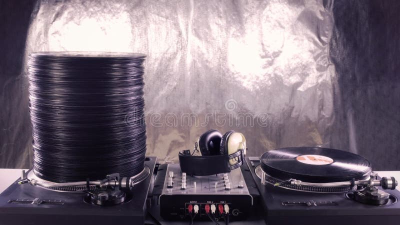 Vinyl Records Spin Mind Bending Visuals Animation Stock Footage - Video ...