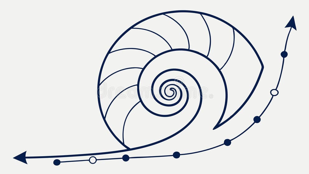 Growing Spiral Graph Pointing Upwards for Progress Illustration, Vector ...