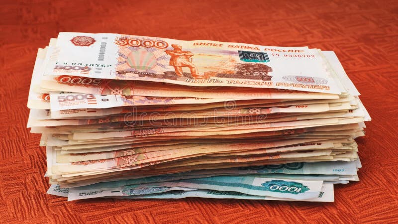 Growing stack of rubles stock footage. Video of time - 78781984