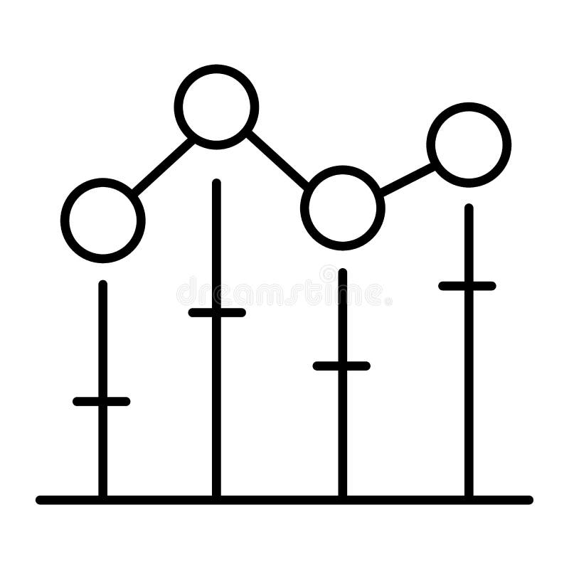 Growing Stocks Graph Line Icon. Diagram Vector Illustration Isolated on ...
