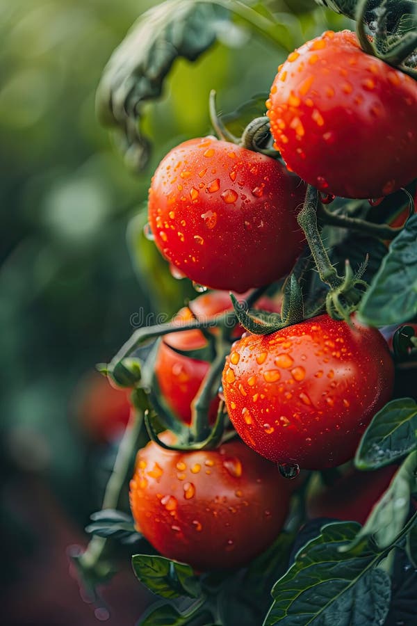Growing Tomatoes on the Farm. Selective Focus Stock Image - Image of ...