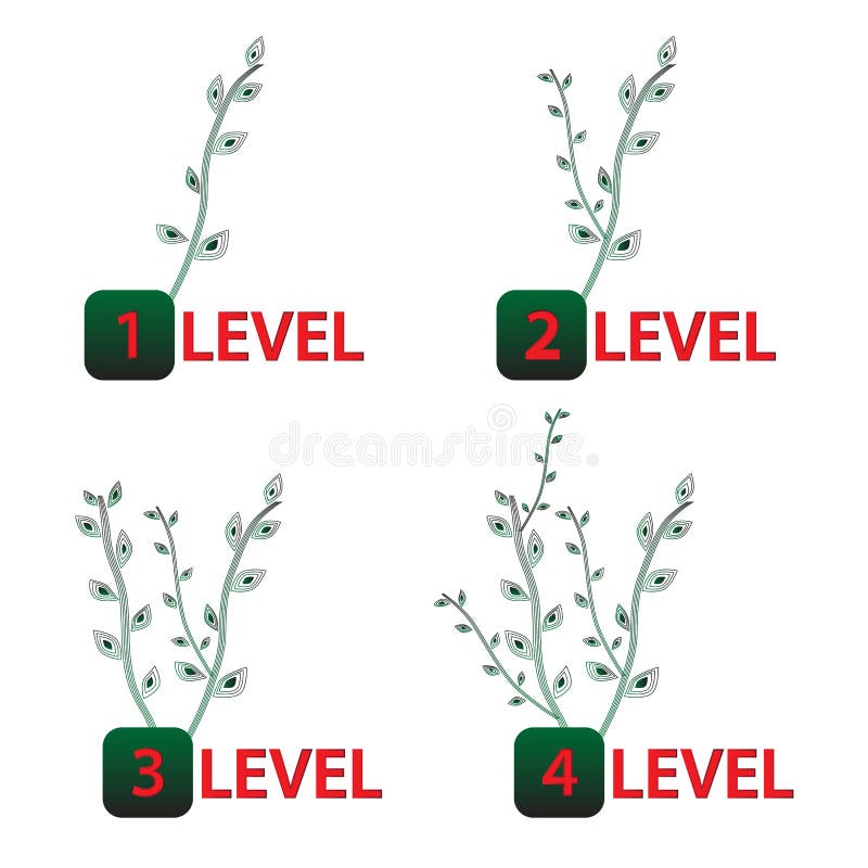 Growing tree levels stock vector. Illustration of green - 87309789