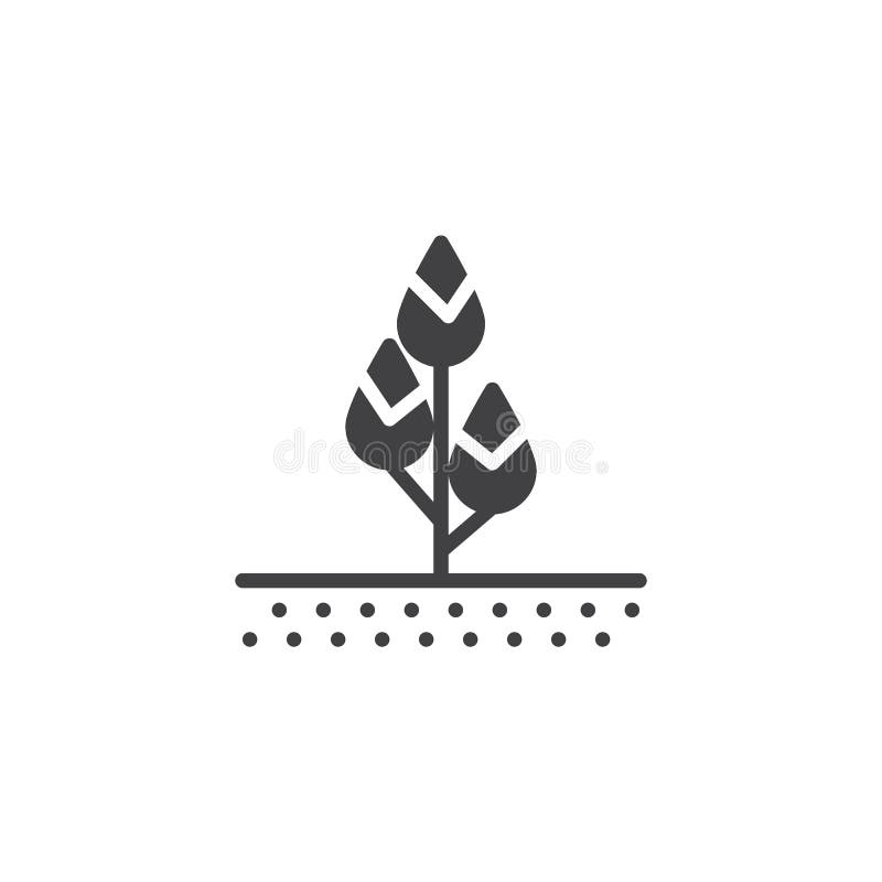 Growing Tree Plant Vector Icon Stock Vector - Illustration of solid ...