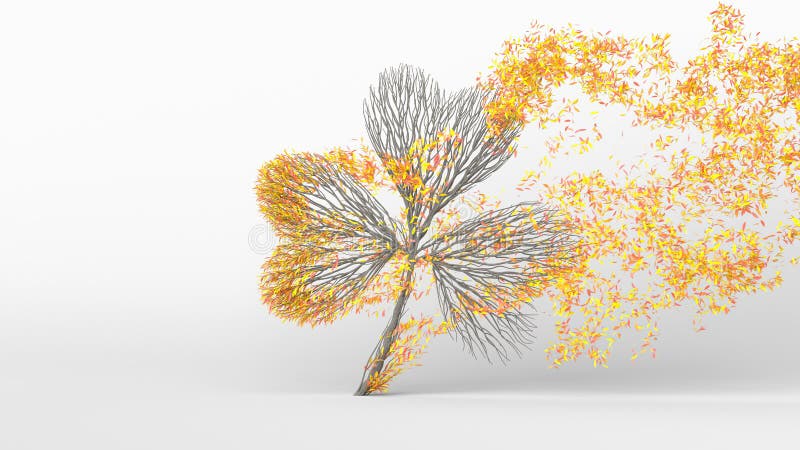 Growing Tree in a Shape of Clover. Eco Concept. St Stock Illustration ...