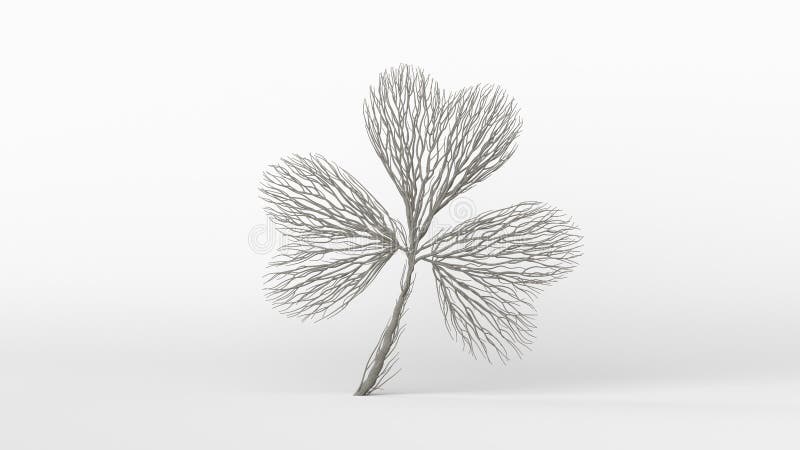 Growing Tree in a Shape of Clover. Eco Concept. St Stock Illustration ...