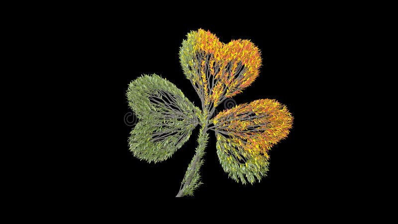 Growing Tree in a Shape of Clover. Eco Concept. St Stock Illustration ...