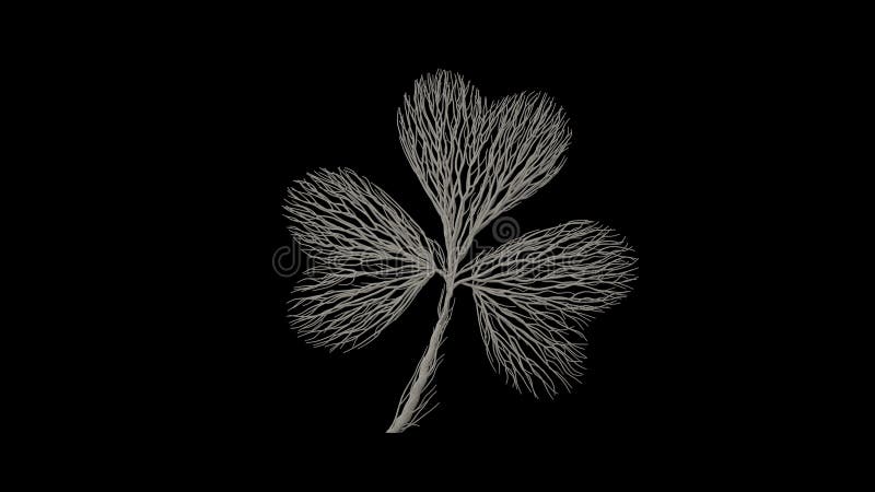 Growing Tree in a Shape of Clover. Eco Concept. St Stock Illustration ...