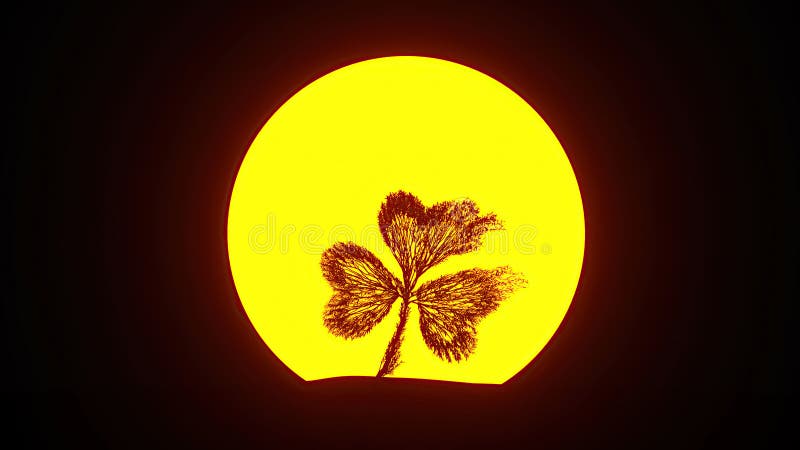 Growing Tree in a Shape of Clover. Eco Concept. St Stock Illustration ...