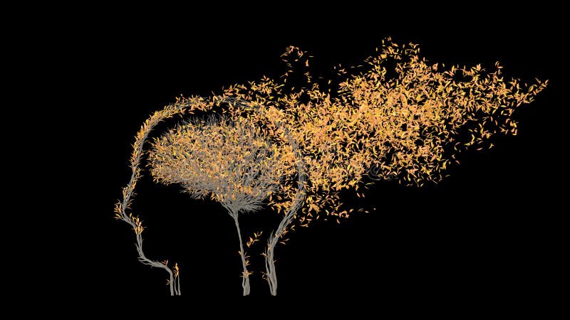 Growing Tree in a Shape of Human Brain Inside a Head. Eco Concept Stock ...