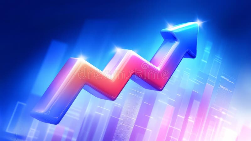 Growing Trend Graph Illustration Generated Using AI. Stock Illustration ...