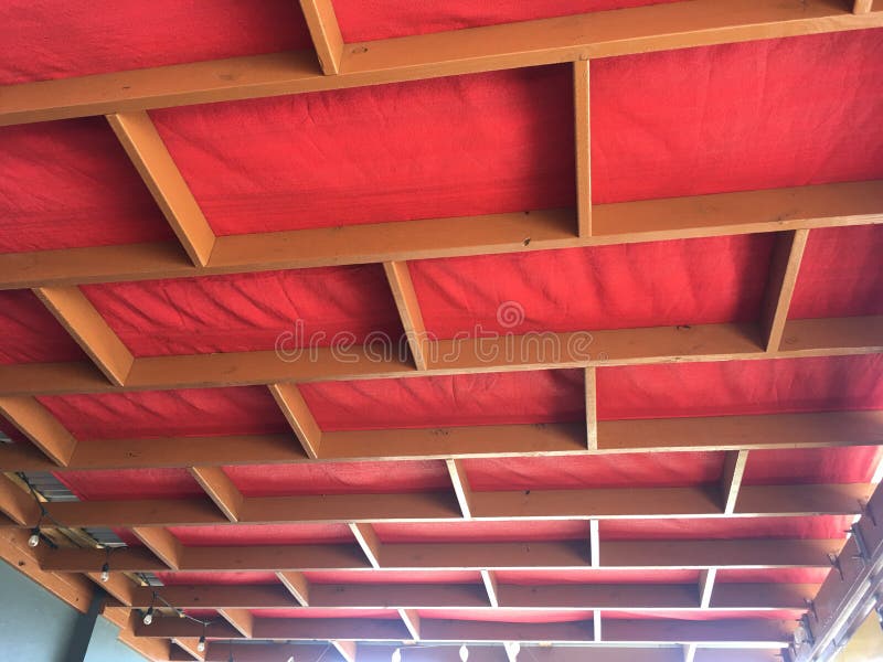 Coping Under the Red Ceiling Stock Photo - Image of bedroom, coping ...